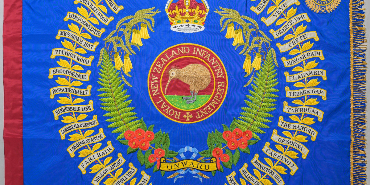 Behind the stitch of the NZ Army’s new King’s and Regimental Colours ...